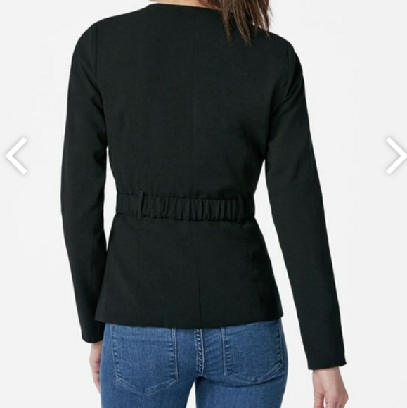 JustFab | Jackets & Coats | New Gold Buckle Belted Staple Blazer Jacket ...